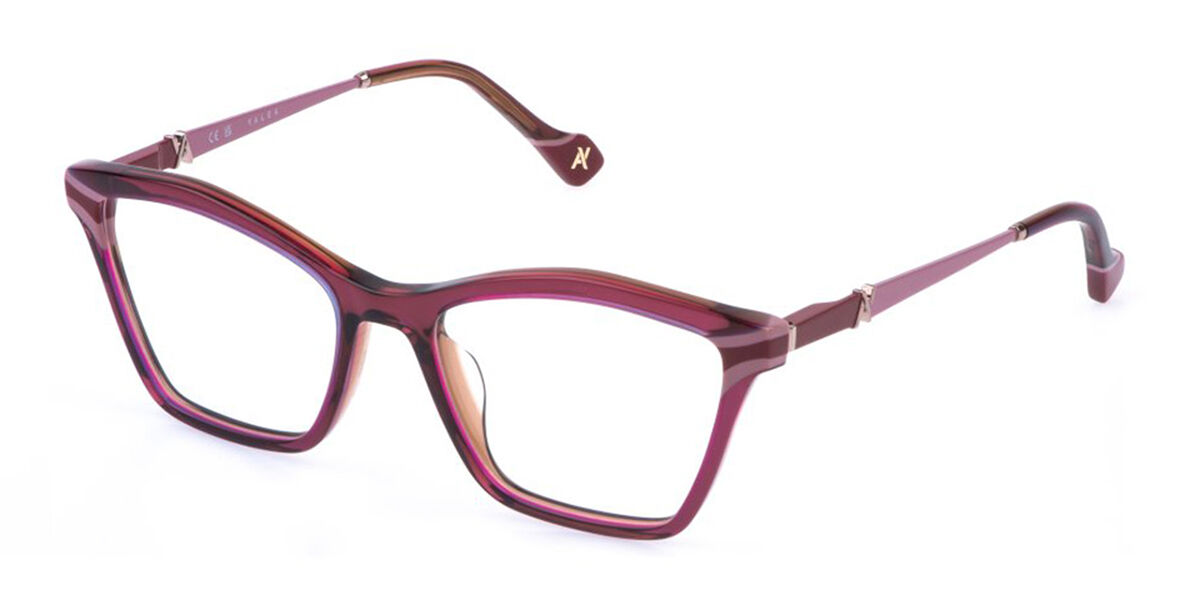 Yalea VYA162L KRISTALINA 09WG Square Burgundy/Pink Frame Eyeglasses ...