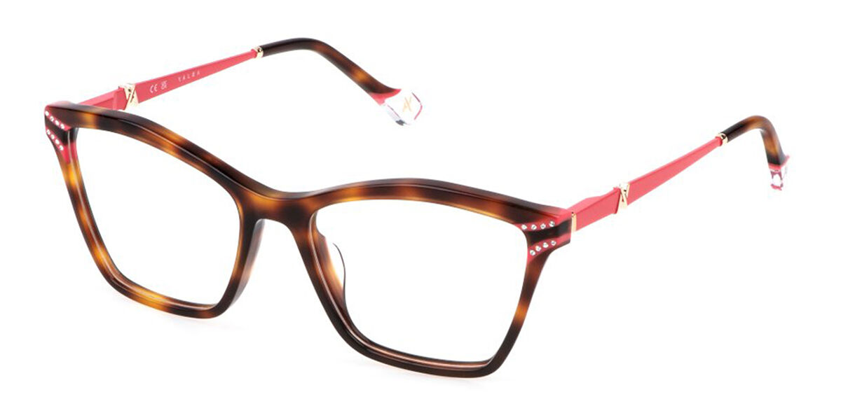 Yalea VYA162S KRISTALINA 0752 Square Polished Dark Tortoise Eyeglasses ...