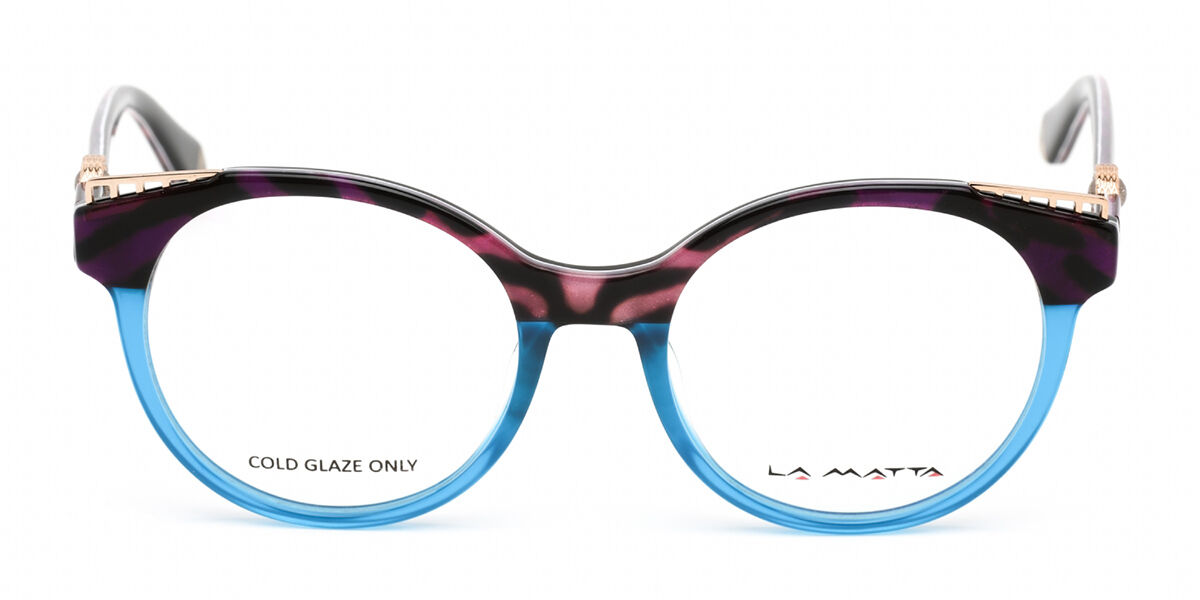 La Matta LMV3250 C4 Eyeglasses in Pink Tortoise Frosted Blue ...