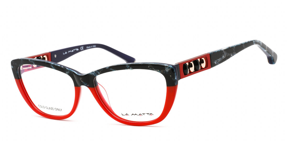 La Matta LMV3189 04-09 Eyeglasses in Striped Black/Red ...
