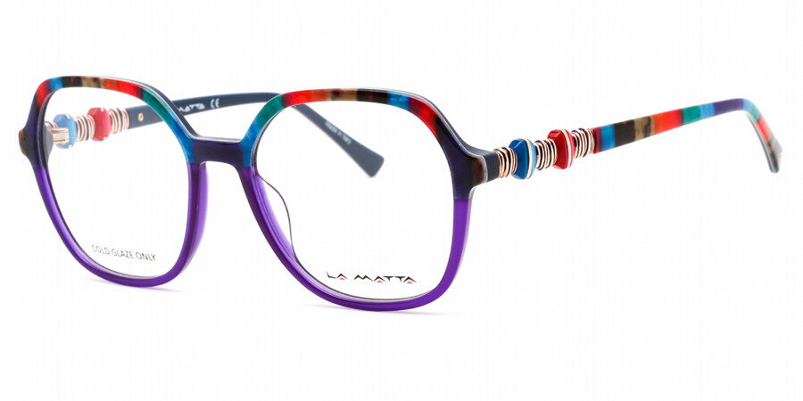 La Matta LMV3309 C1 Glasses Purple Top Colorful Print | VisionDirect ...