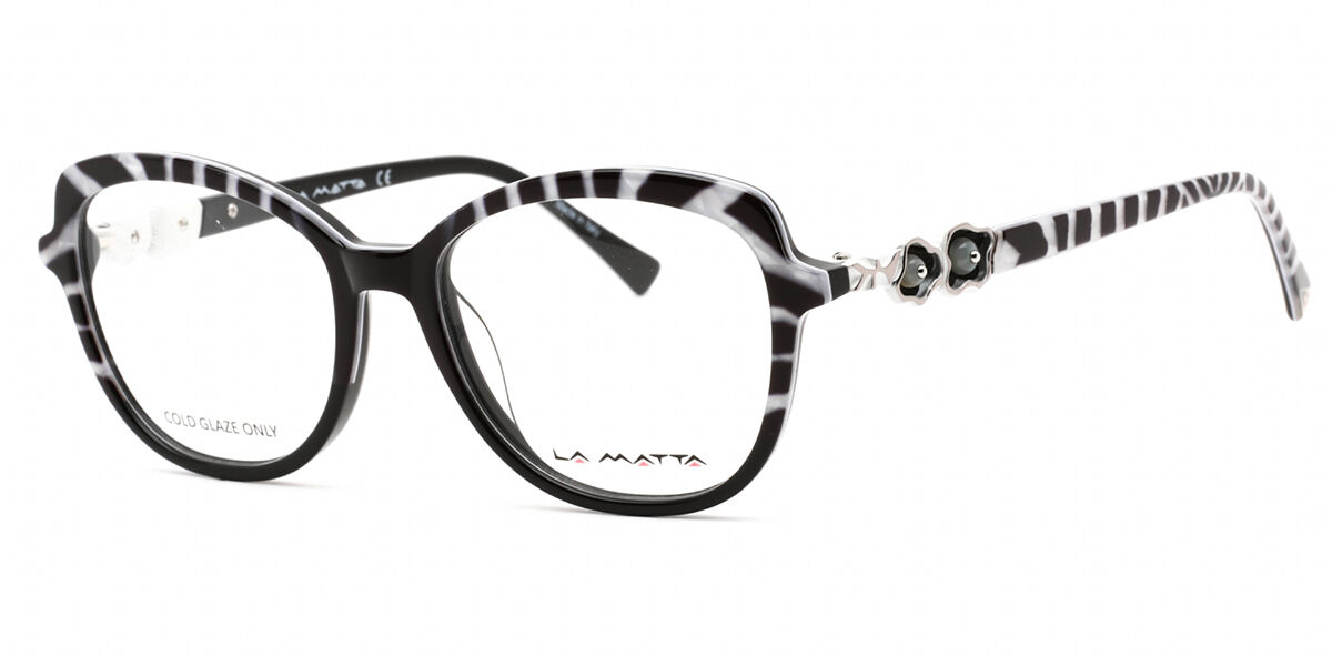 La Matta LMV3320 C1 Eyeglasses in Pattern Black White | SmartBuyGlasses USA