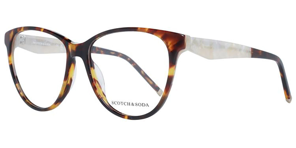 Scotch & Soda 3018 104 Eyeglasses in Dark Tortoise On White Marble ...