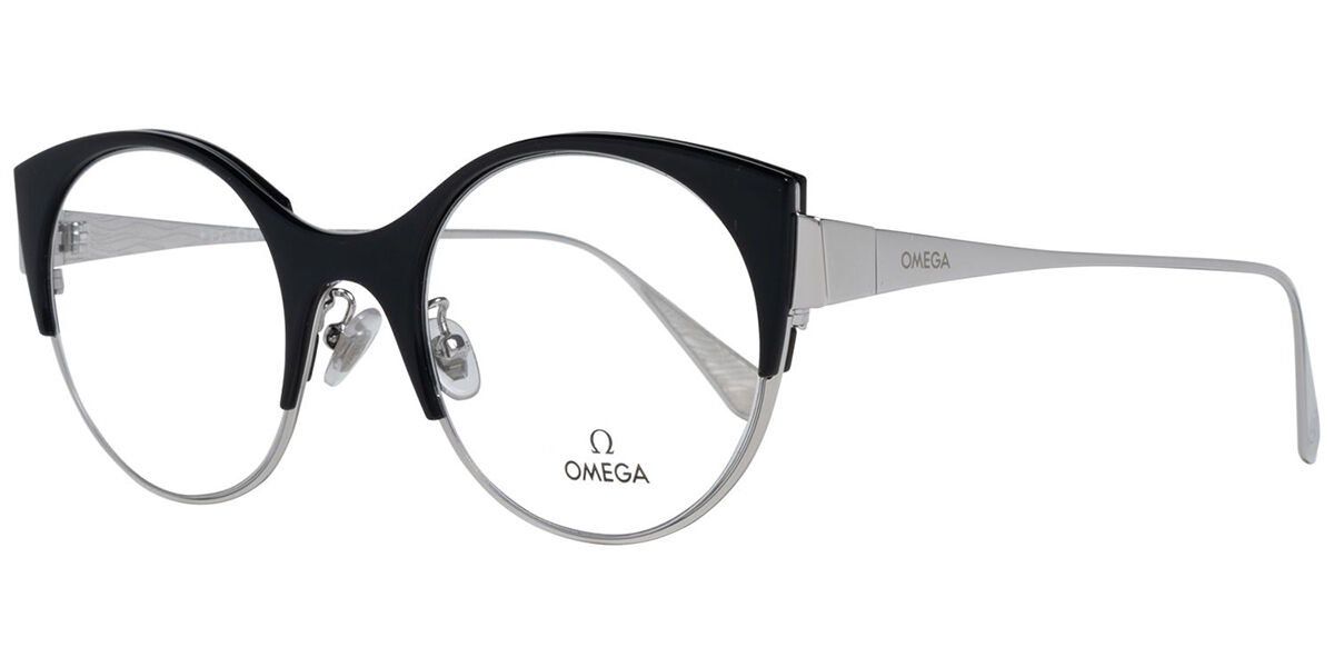 Omega OM5002-H 090 Glasses Navy Blue/Rose Gold | VisionDirect Australia