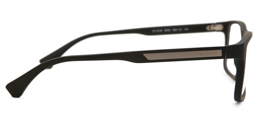 Emporio Armani EA3038 5063 Rectangle Black Rubber Eyeglasses | Vision ...