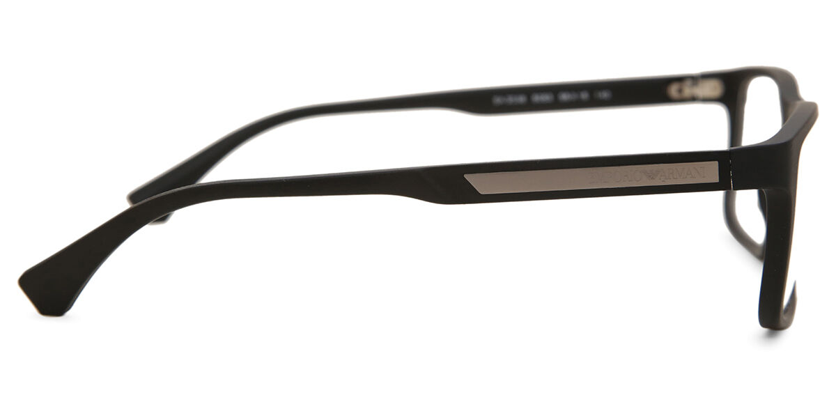 Emporio Armani EA3038 5063 Rectangle Black Rubber Eyeglasses | Vision ...