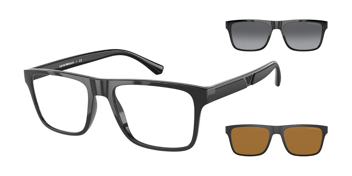 Emporio Armani EA4115 with Clip-On 50171W Glasses Black | VisionDirect ...