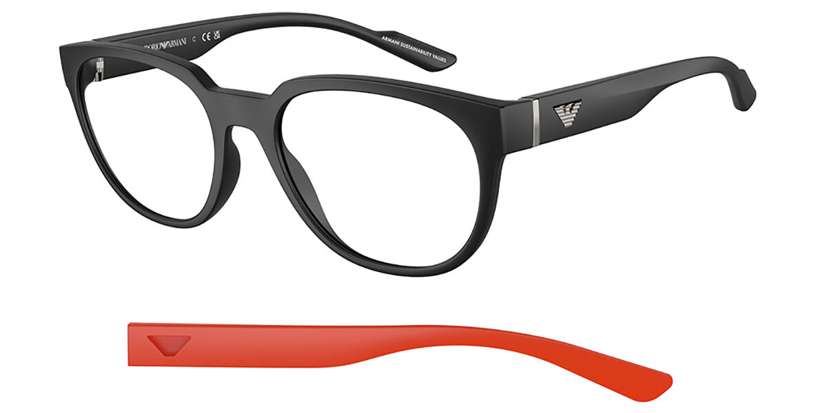 Emporio Armani EA3224 5001 Glasses Matte Black | VisionDirect Australia