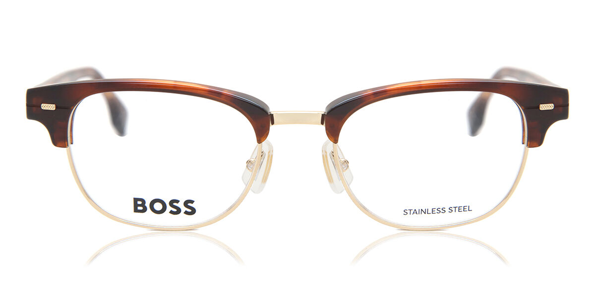 Boss 1382 T5U Eyeglasses in Gold Brown Horn | SmartBuyGlasses USA