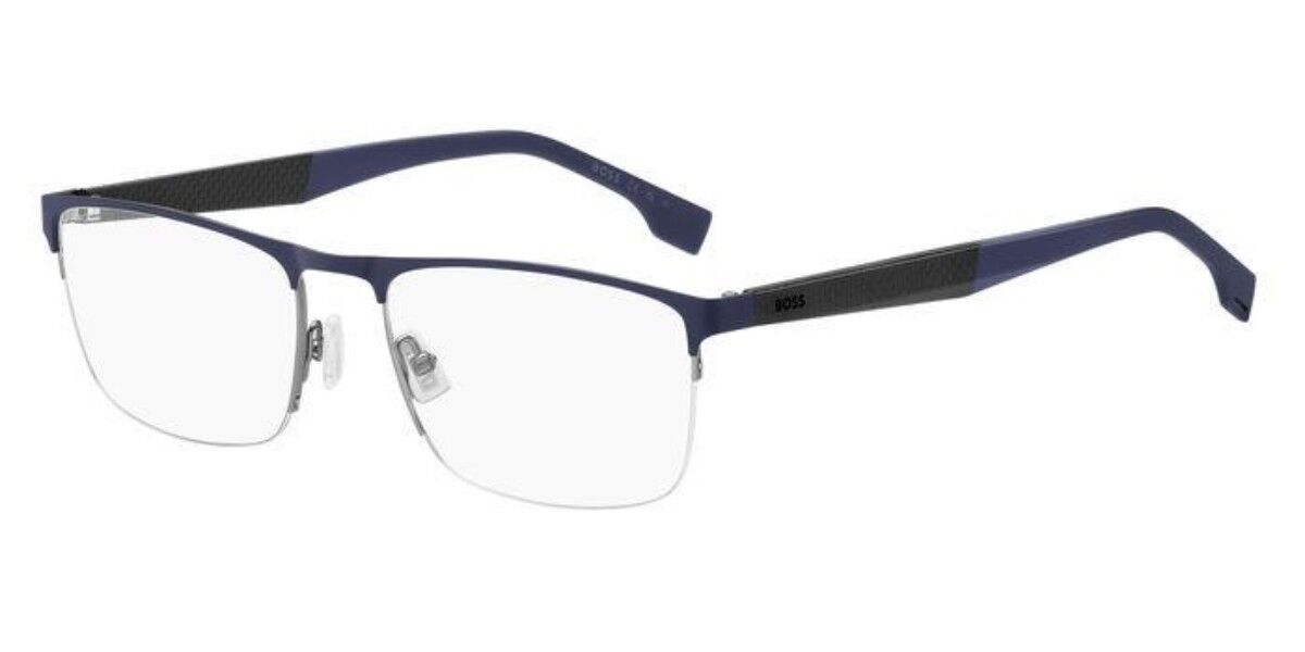 Boss 1487 KU0 Eyeglasses in Matte Blue | SmartBuyGlasses USA