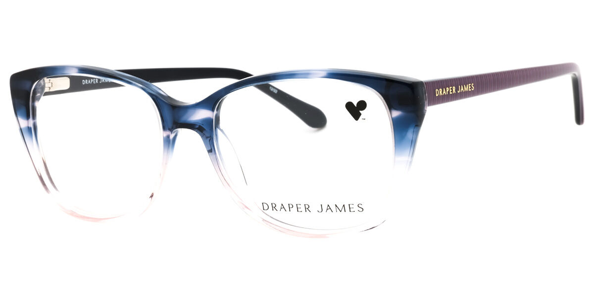 Draper James DJ5026 414 Cat Eye Shiny Faded Pattern Indigo Blue Grey ...