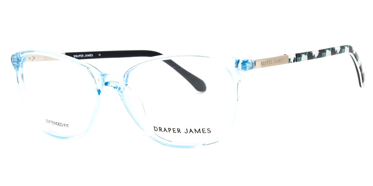 Draper James DJ5027 416 Rectangle Transparent Sky Blue Eyeglasses ...