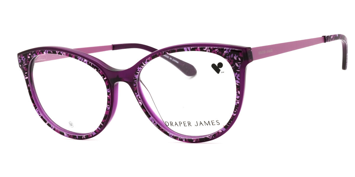 Draper James DJ5046 501 Oval Purple Floral Pattern On Opaque Plum ...