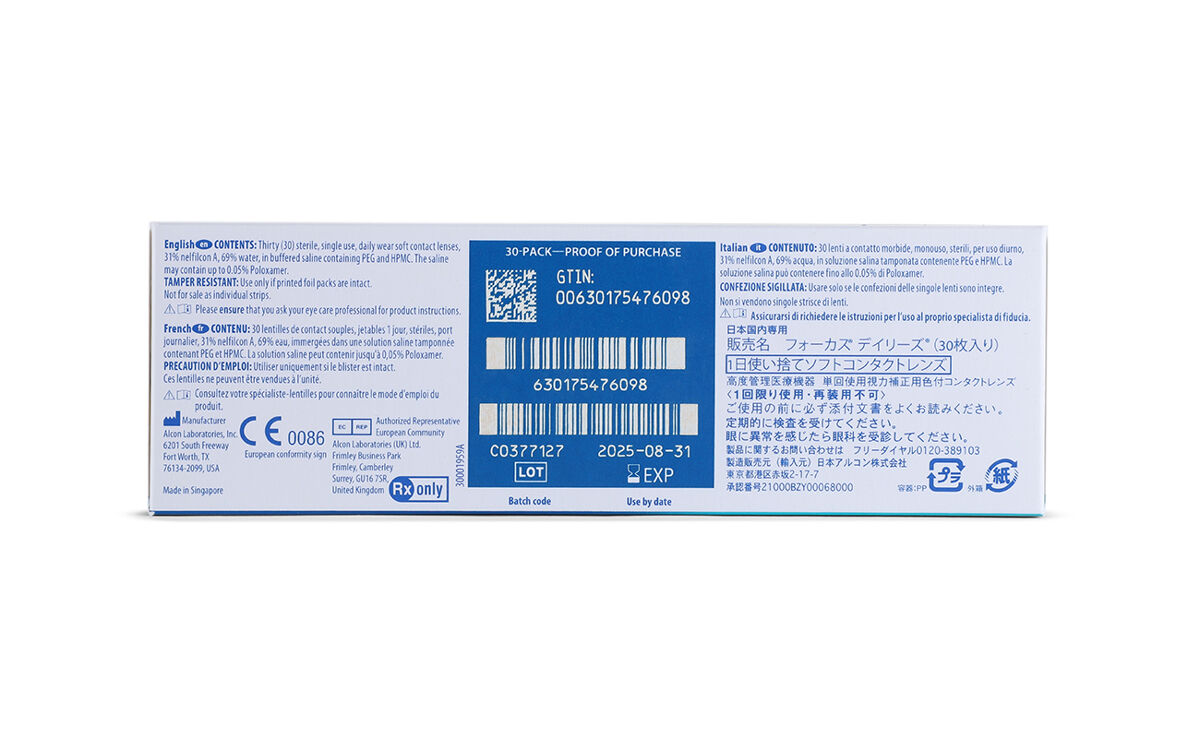 Dailies AquaComfort Plus 30 Pack Daily Disposable Contact Lenses ...