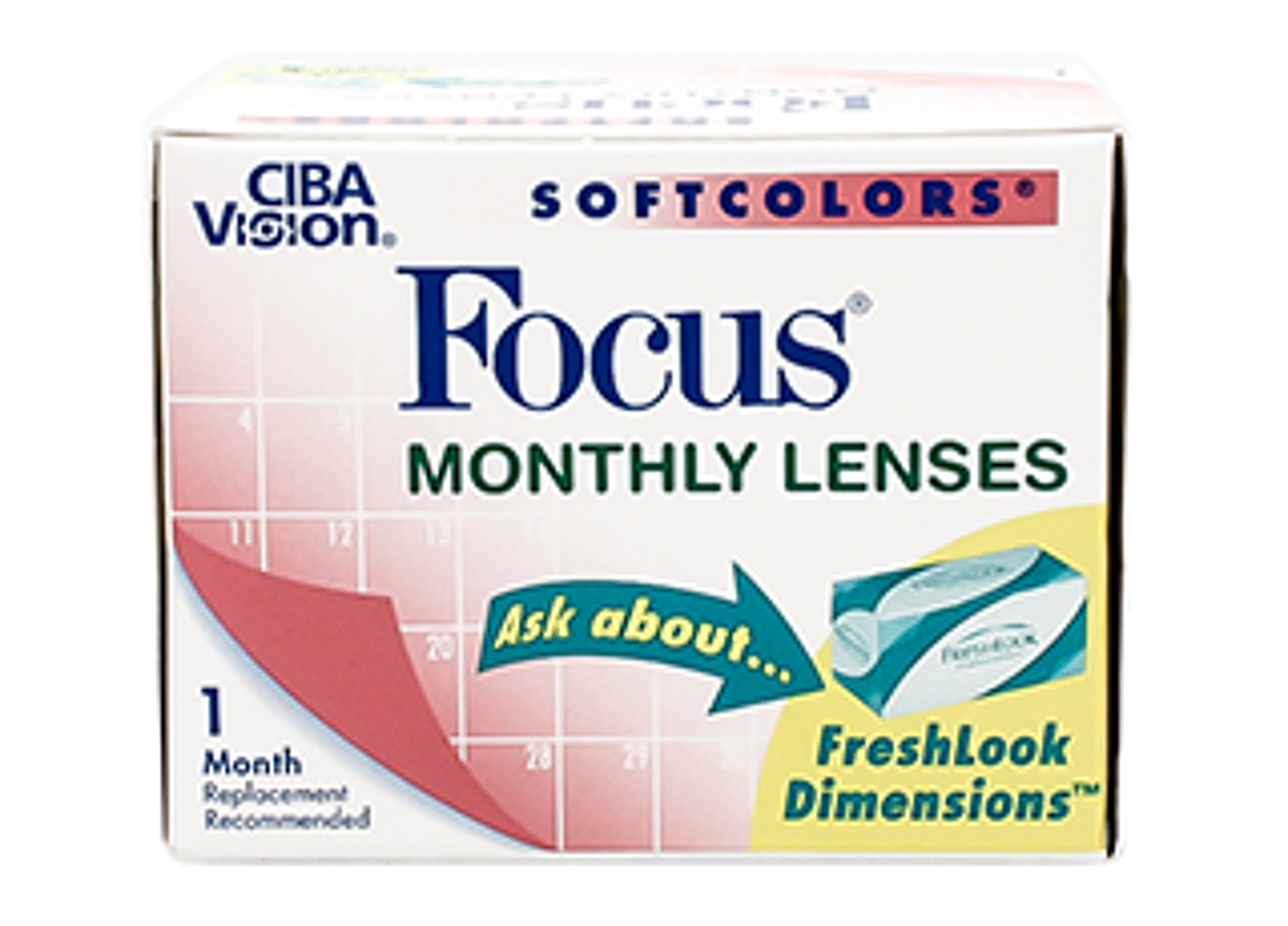 Focus Monthly Softcolors 6 Pack Monthly Disposable Contacts ...