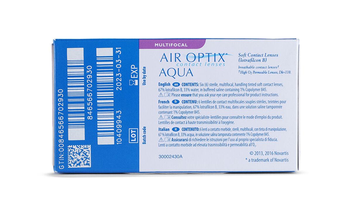 Air Optix Aqua Multifocal 6 Pack Monthly Disposable Contacts ...