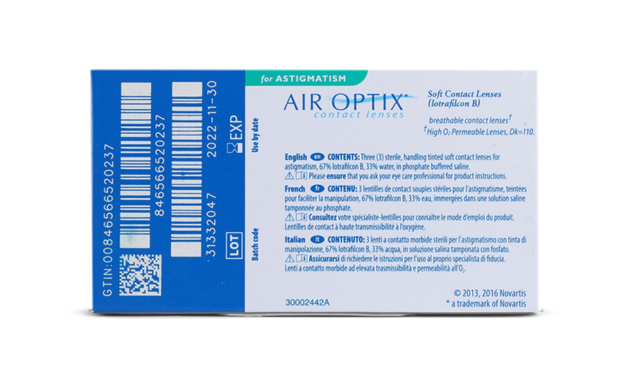 Air Optix for Astigmatism 3 Pack Daily Disposable Contact Lenses | Buy ...