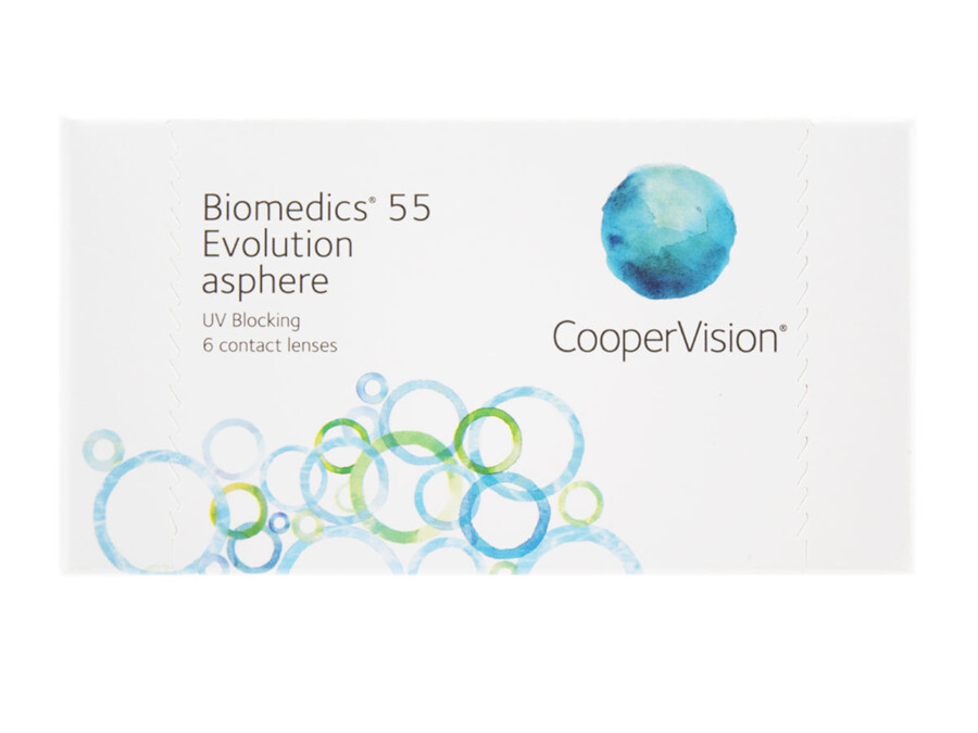 Biomedics 55 Evolution 6 Pack 1 2 Weeks Disposable Contact Lenses ...