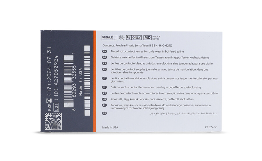 Proclear Toric Xr 6 Pack Monthly Disposable Contact Lenses