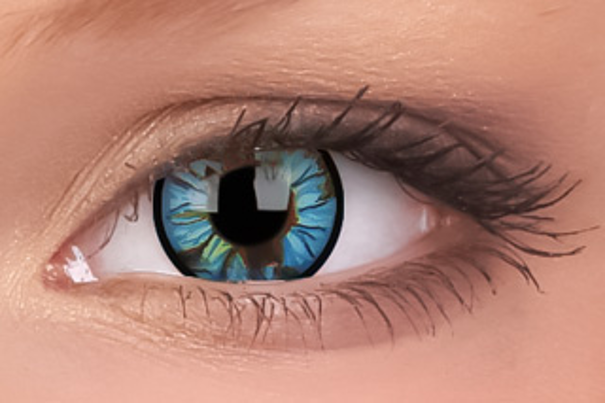ColourVue Crazy Lenses - Blue Streak 2 Pack Three Monthly Disposable ...
