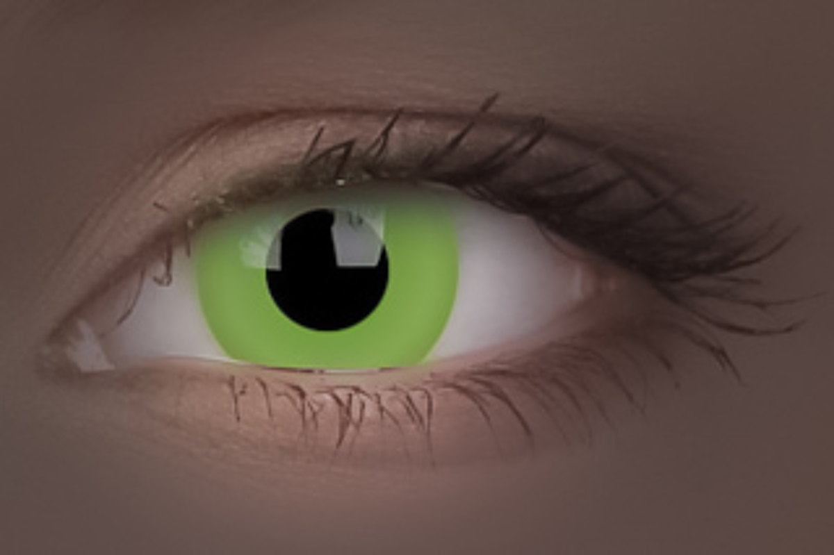 ColourVue Glow Lenses - Glow Green 2 Pack Yearly Disposable Contact ...