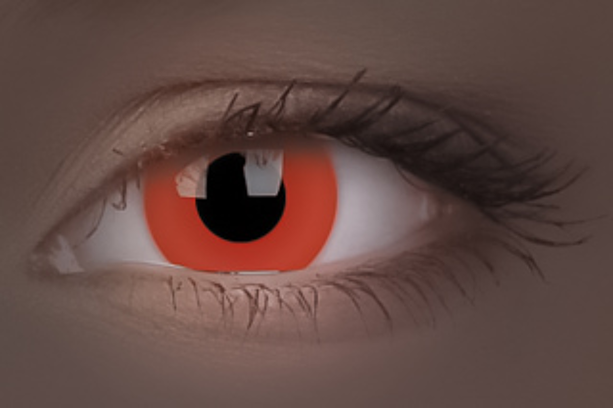 ColourVue Glow Lenses - Glow Red 2 Pack Yearly Disposable Contact ...
