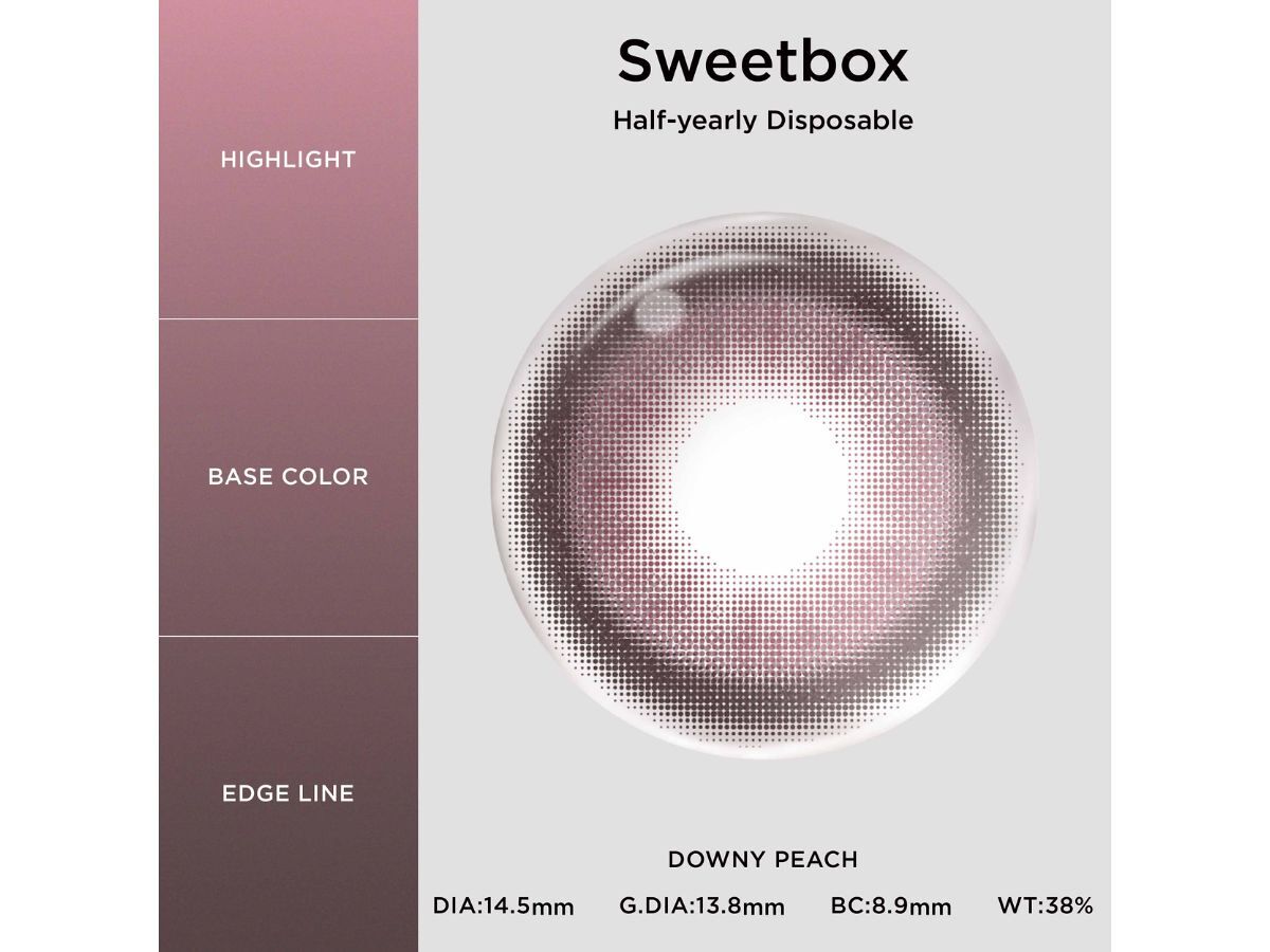 Sweetbox Downy Peach 2 Pack Six Monthly Disposable Contact Lenses | VisionDirect Australia